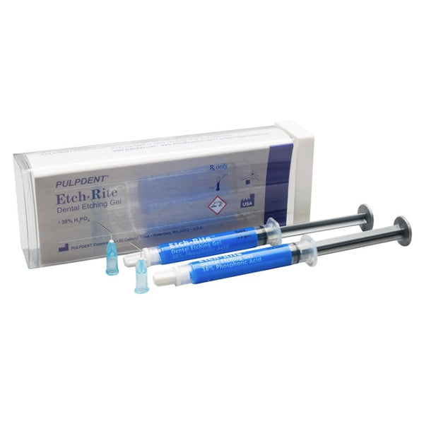 Pulpdent ET-TWIN Etch-Rite Twin Pack Syringes 2/Pk 25 Applicator Tips – MVP Dental Supply