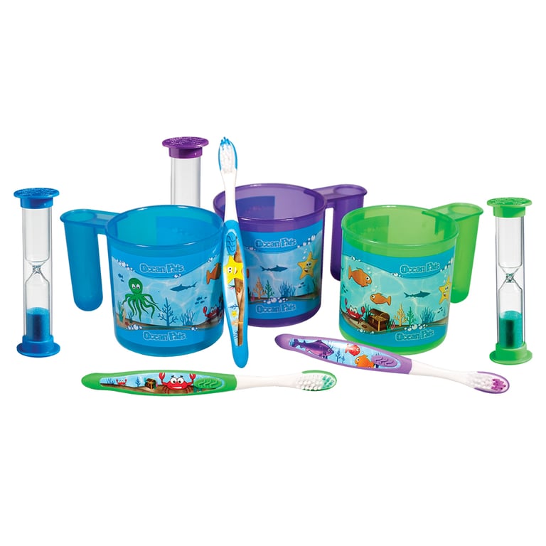 Buy Plak Smacker 40126 Ocean Pals Kids Dental Brushing Cup Set Assorted ...