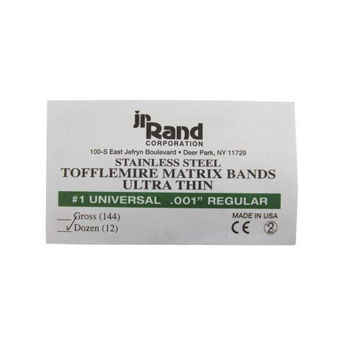 Buy Temrex 074R Ultra-Thin Matrix Bands #1.001 Ultra Thin Regular 12/Pk ...