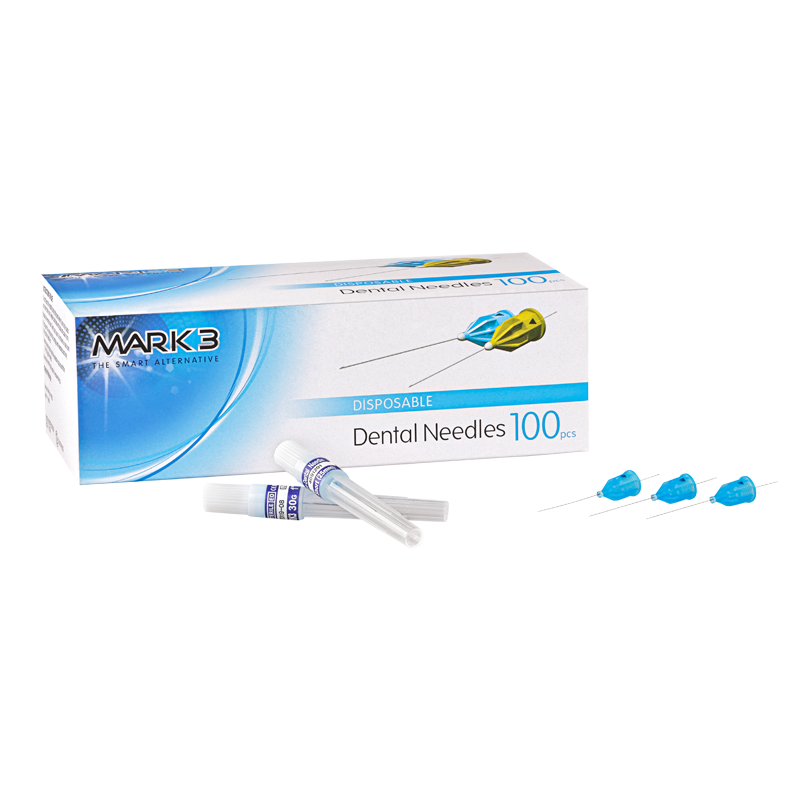 Buy Mark3 16306 Dental Needles 30 Gauge Short 1" 25mm Blue Plastic Hub ...