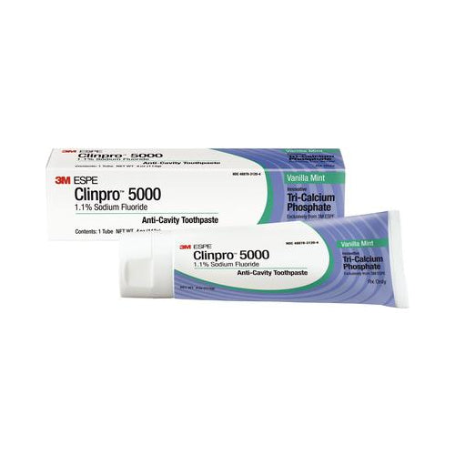 Buy 3M ESPE 12115 Clinpro 5000 Anti-Cavity Toothpaste Vanilla Mint 4 Oz ...