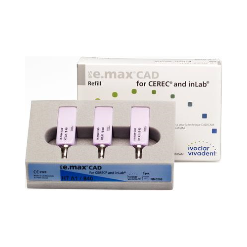 Buy Ivoclar Vivadent 634586 IPS E.Max CAD CEREC InLab Blocks HT B40 A1 ...