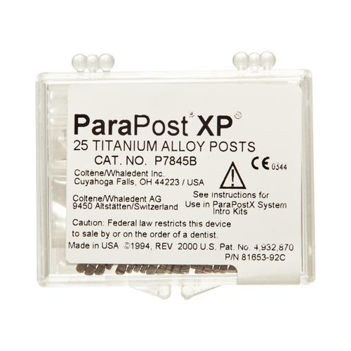 Buy Coltene Whaledent P7845B ParaPost XP Titanium Endodontic Posts .050 ...