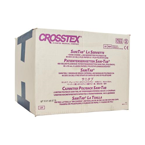 Buy Crosstex WPXBLT Sani-Tab Dental Patient Bibs 3+1 Ply 13" X 19" Blue ...