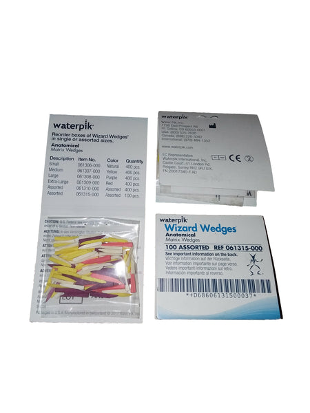 WaterPik 061315-000 Wizard Wedges Anatomical Matrix Wedge Assorted 100 ...